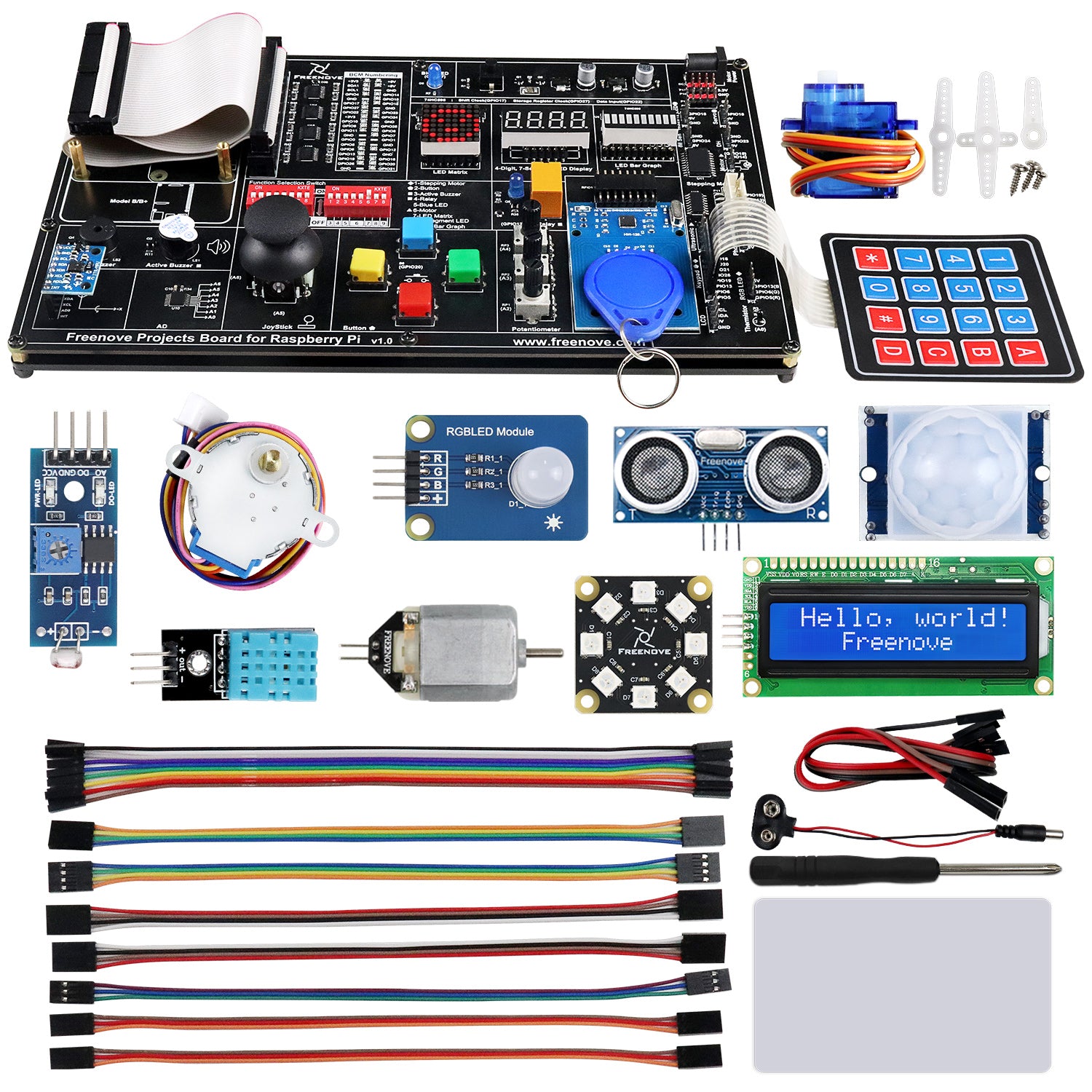 Freenove Projects Kit For Raspberry Pi 5 4 B 3 B 400