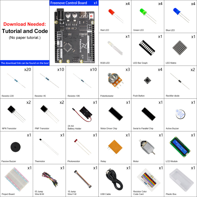 Freenove Super Starter Kit (Compatible with Arduino UNO R3), 152-Page