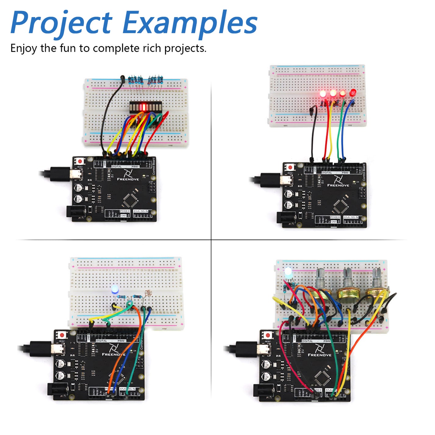 Freenove Basic Starter Kit Compatible With Arduino Uno R3 96 Page D