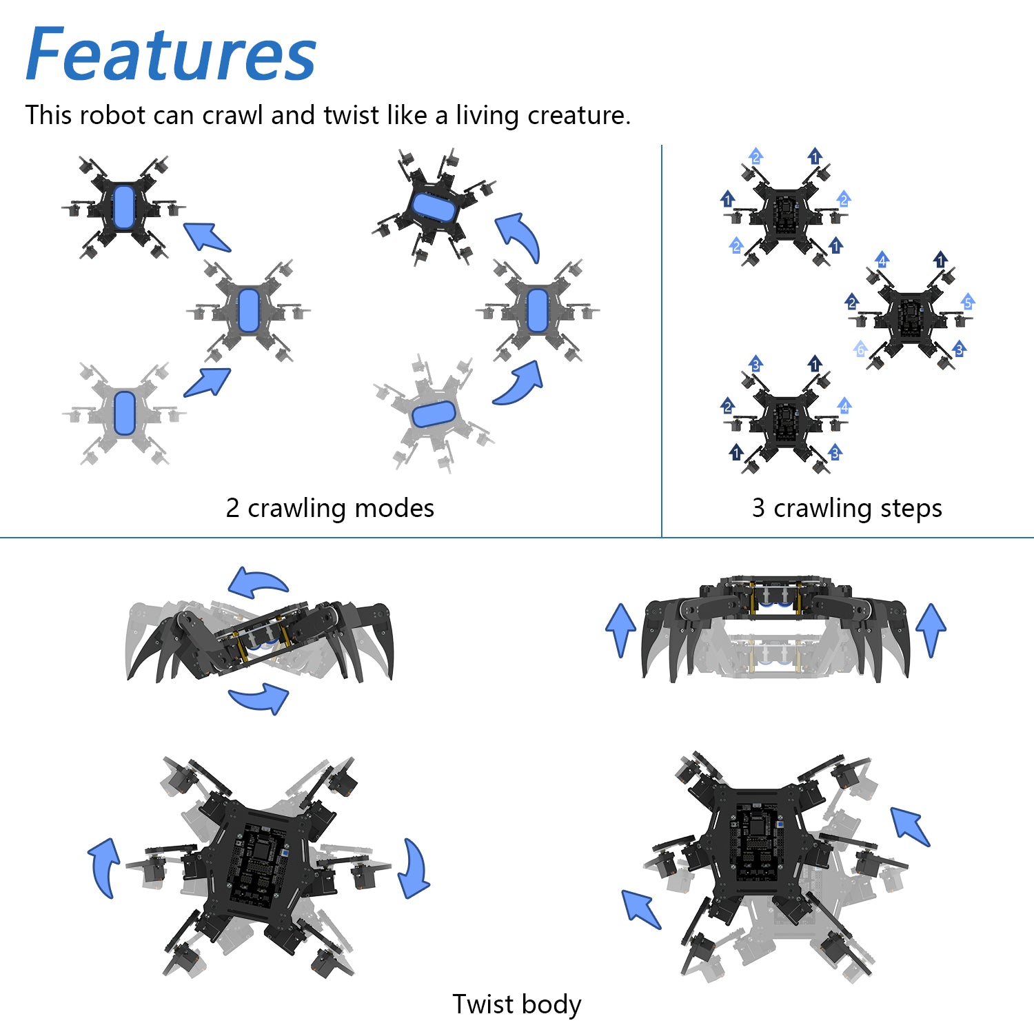 Freenove Hexapod Robot Kit (Compatible with Arduino IDE)