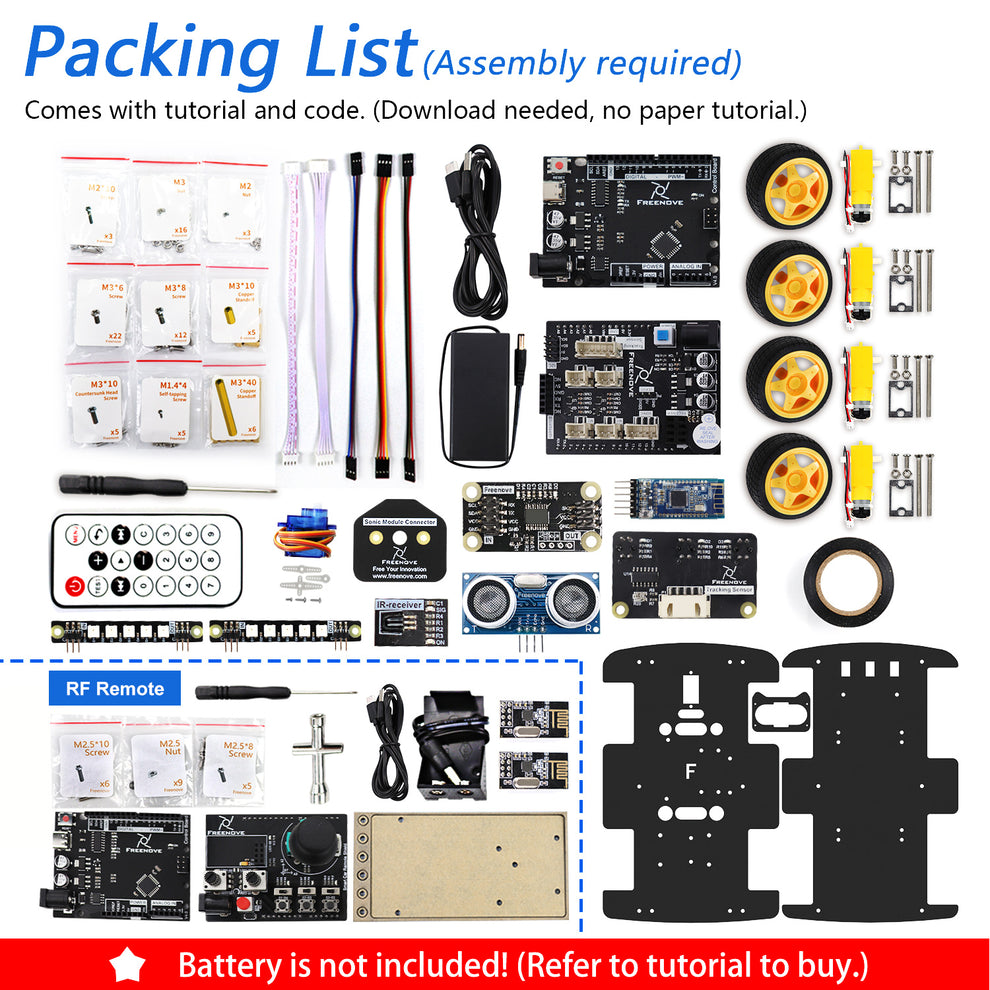 Freenove 4WD Car Kit (Compatible with Arduino IDE)