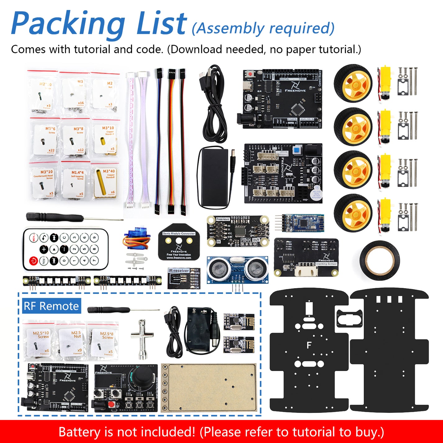 Freenove 4WD Car Kit (Compatible with Arduino IDE)