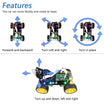 Freenove 4WD Smart Car Kit for Raspberry Pi 5 4 B 3 B+ Zero 2 W