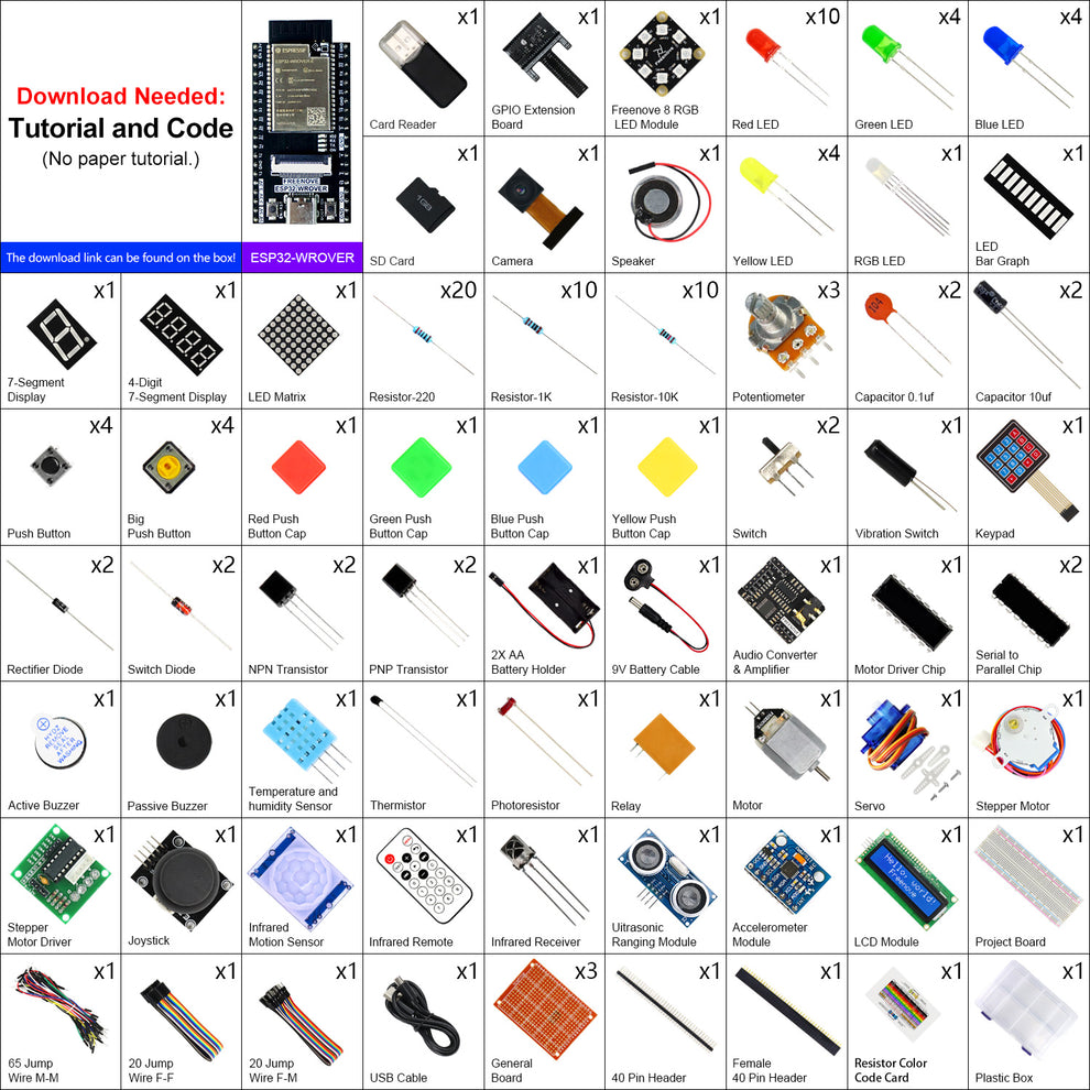 Freenove Ultimate Starter Kit for ESP32-WROVER CAM