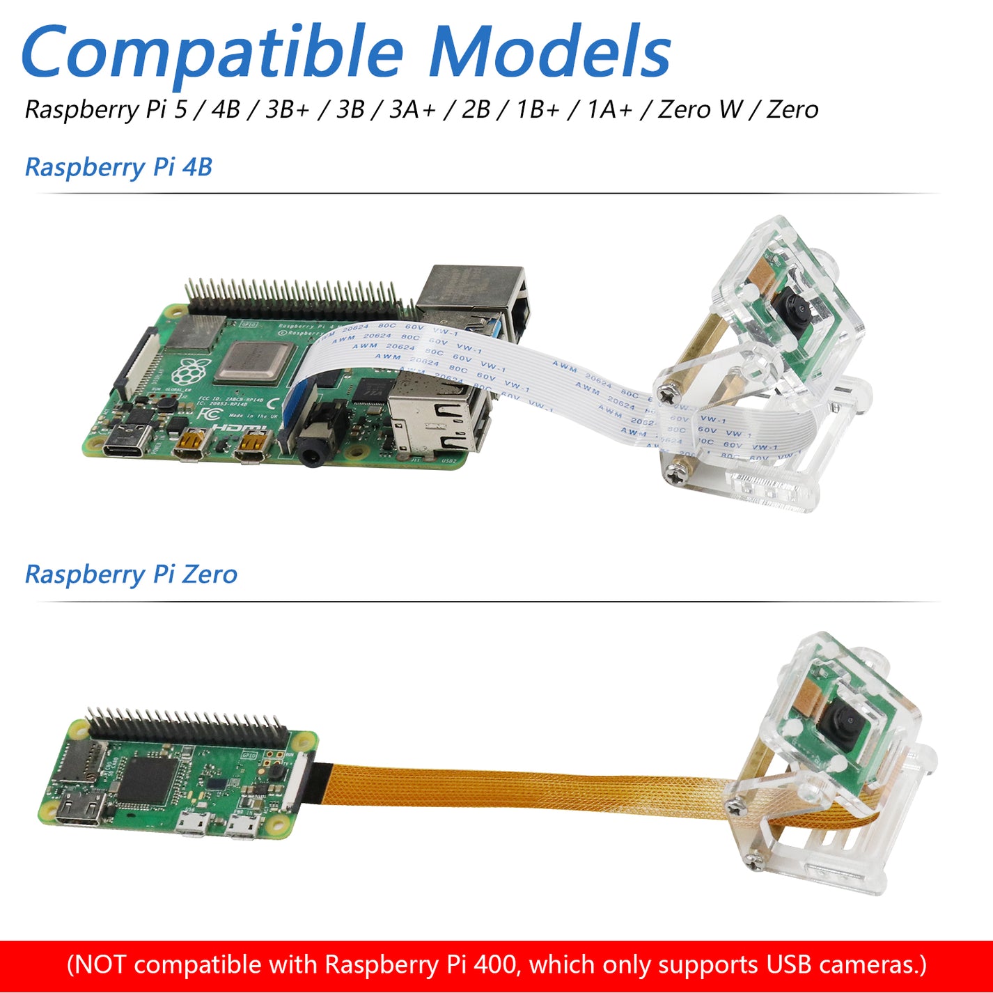 Freenove Camera Module for Raspberry Pi 5 4 B 3 B+