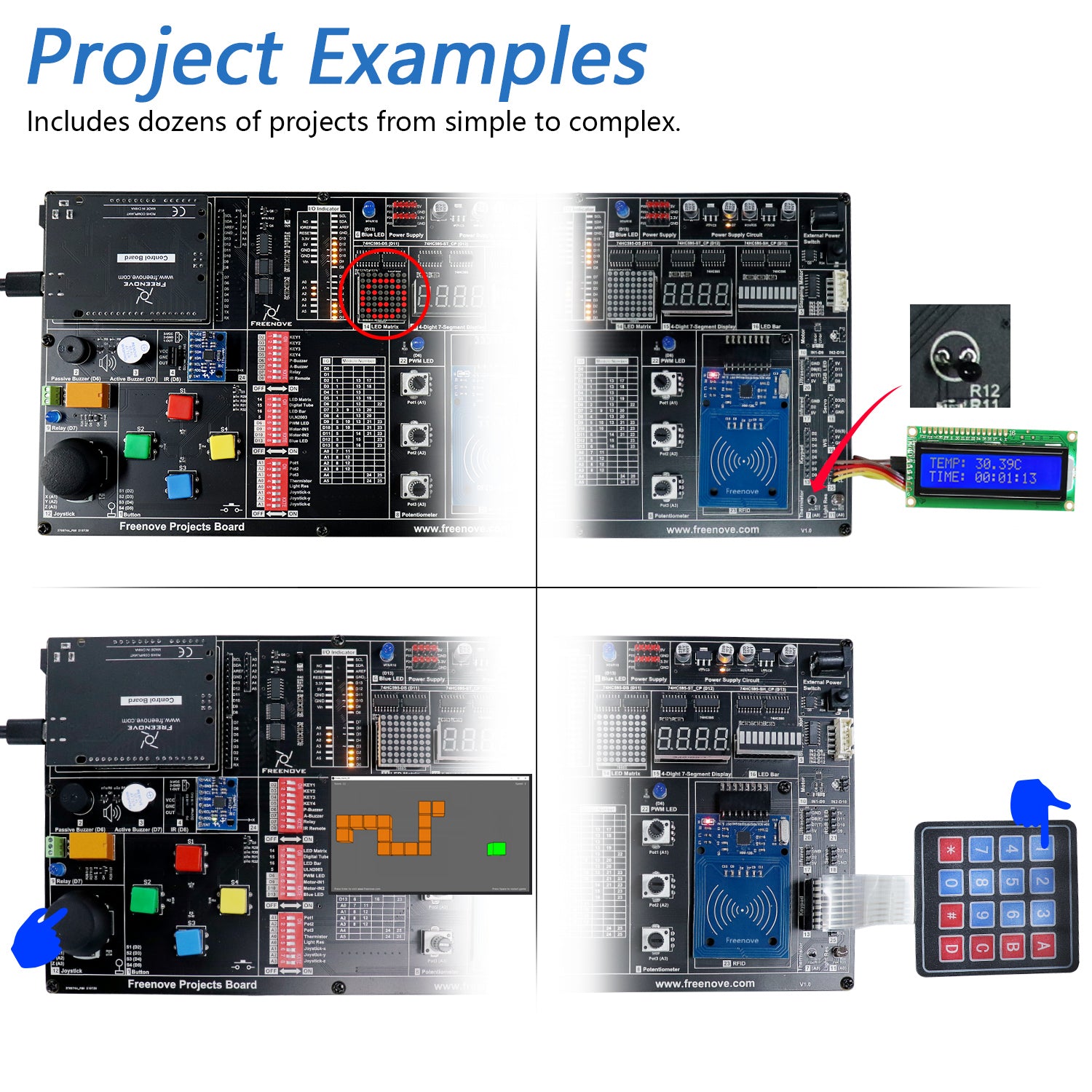 Freenove Projects Kit With Board V4 Compatible With Arduino Ide
