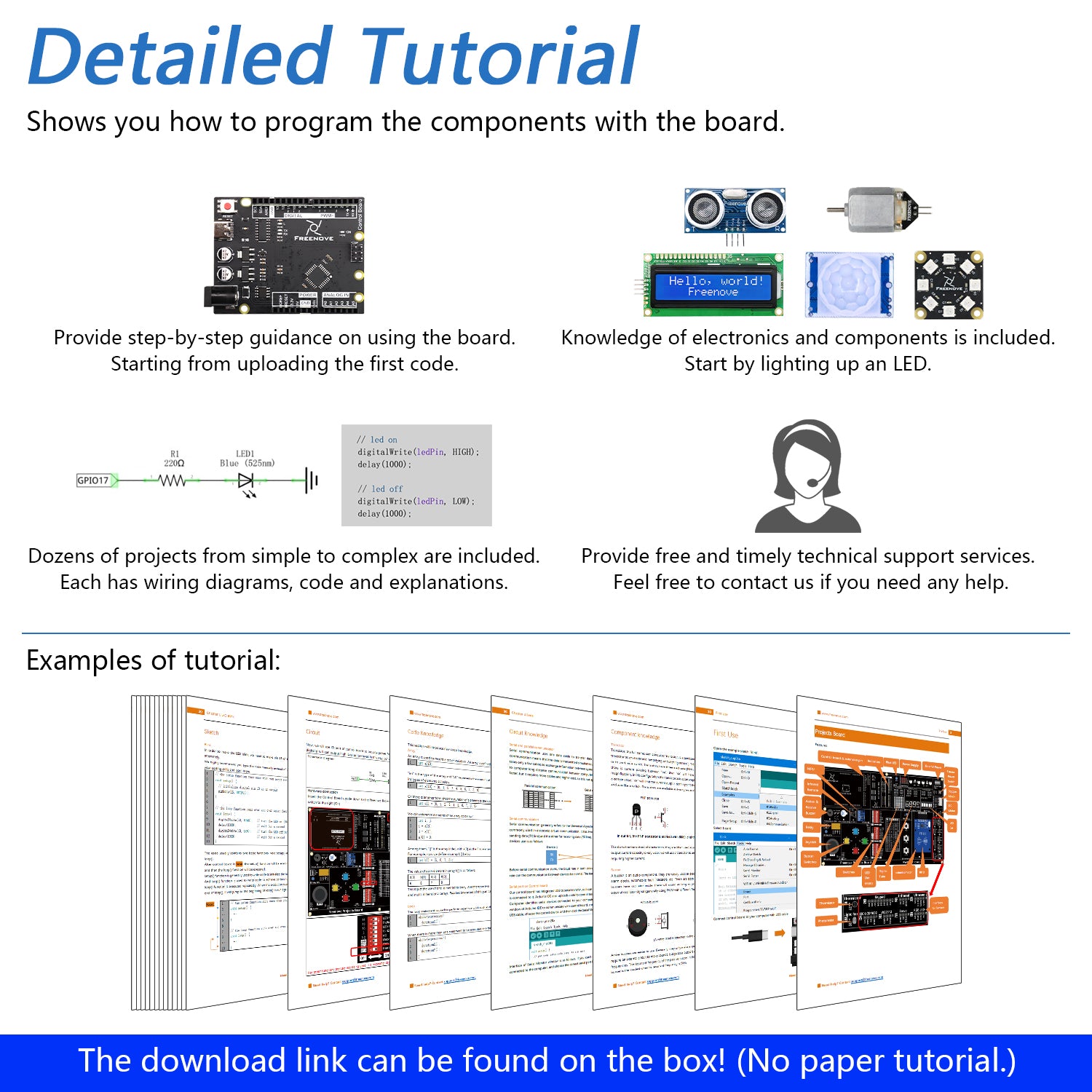 Freenove Projects Kit Compatible With Arduino Uno R3 238 Page Detai