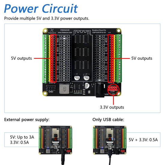 Freenove Breakout Board for ESP32