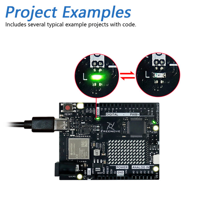 Freenove Control Board V5 WiFi Mini (Compatible with Arduino IDE)