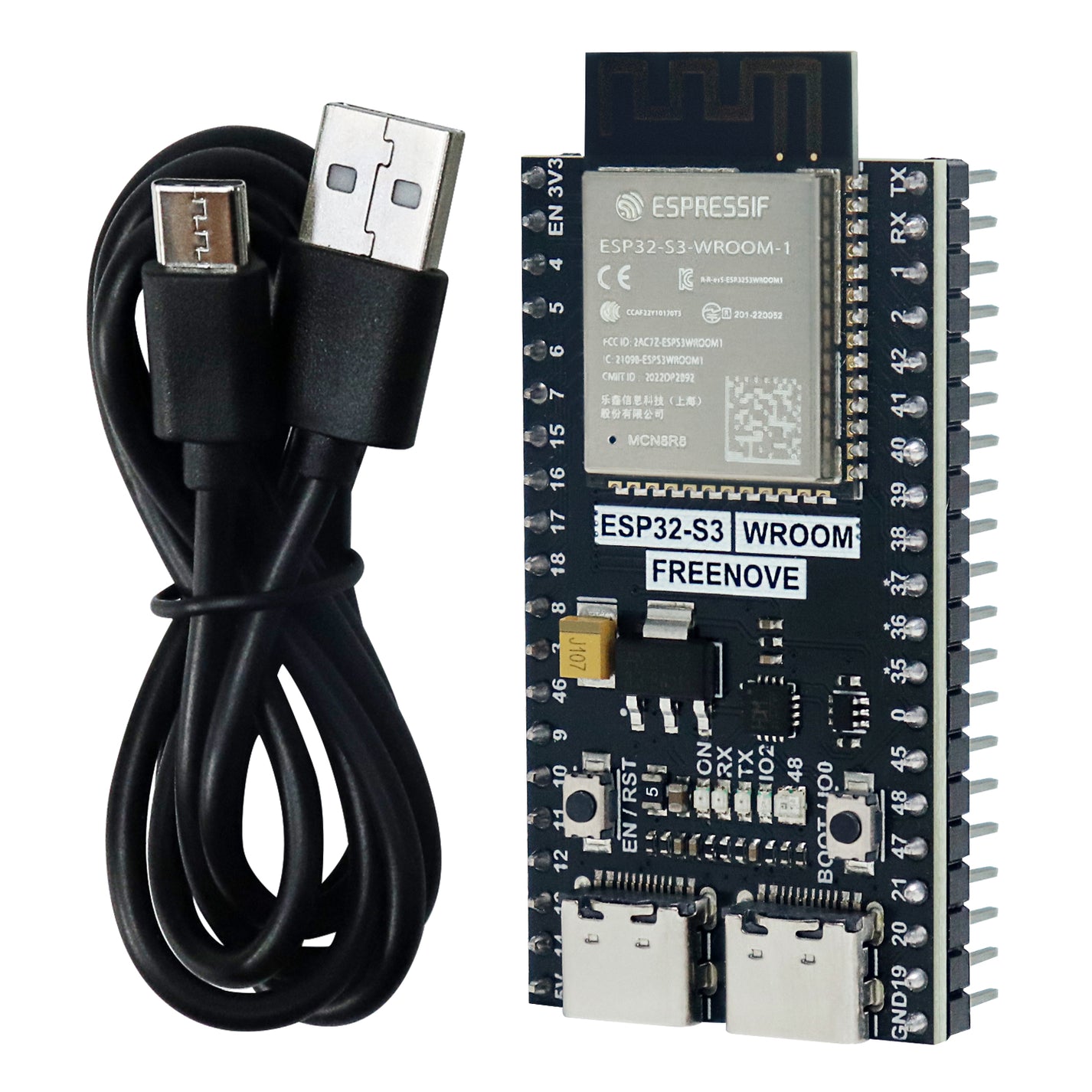 Freenove ESP32-S3 ESP32 S3 Wi-Fi Bluetooth Board Lite, Dual-core 32-bi